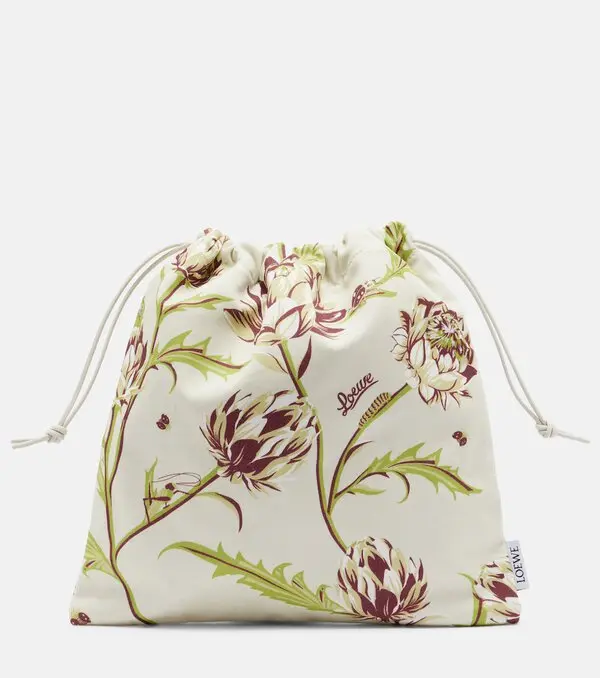 Loewe Paula's Ibiza Printed Canvas Pouch - White