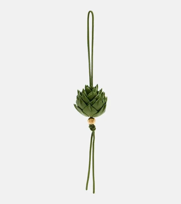 Loewe Artichoke Leather Bag Charm - Green