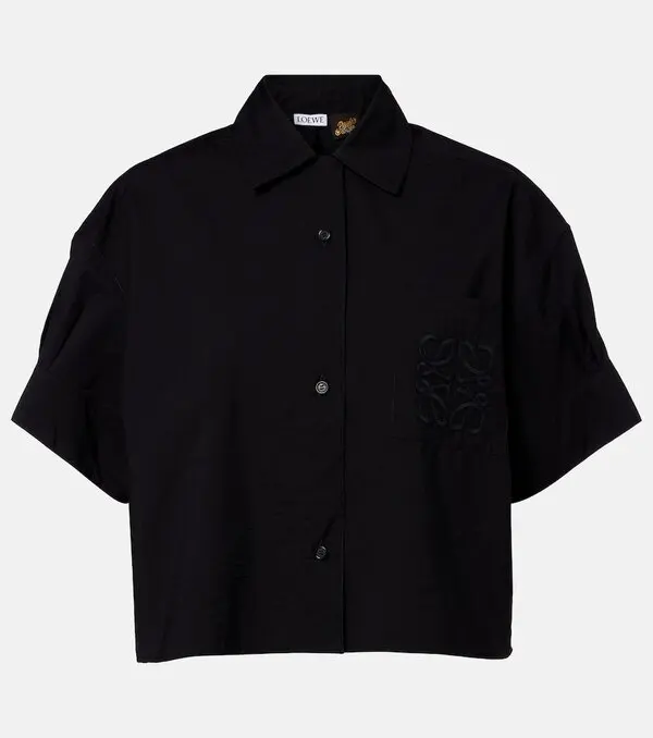 Loewe Paula's Ibiza Anagram Cotton-blend Shirt - Black