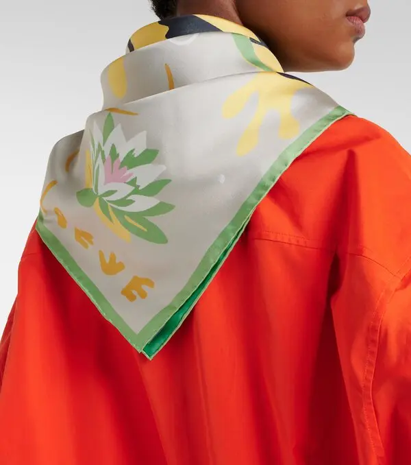 Loewe Printed Silk Twill Scarf - Multicoloured