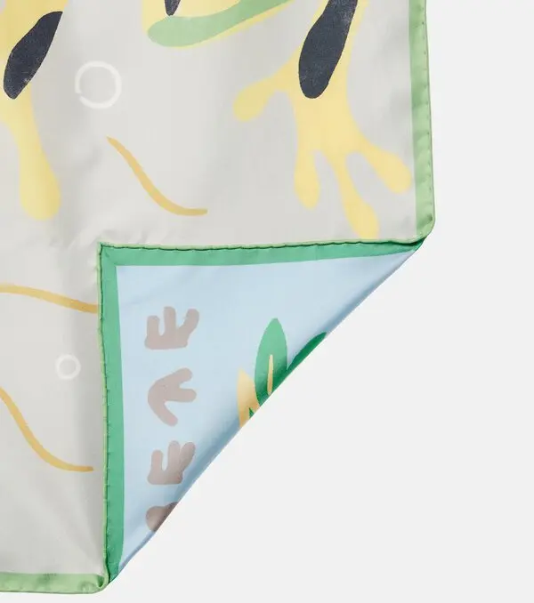 Loewe Printed Silk Twill Scarf - Multicoloured