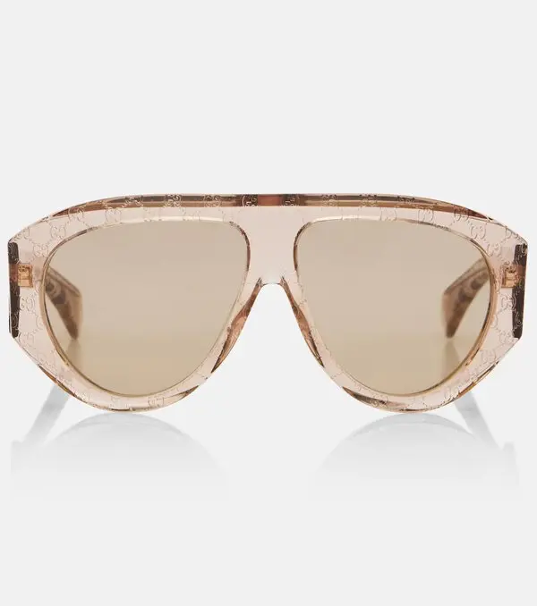 Gucci Gg Shield Sunglasses - Brown