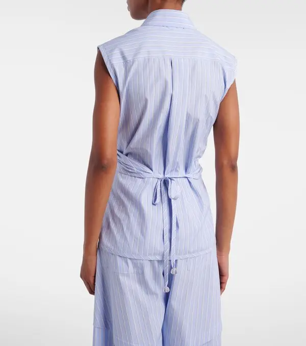 Loewe Paula's Ibiza Striped Cotton Poplin Shirt - Blue