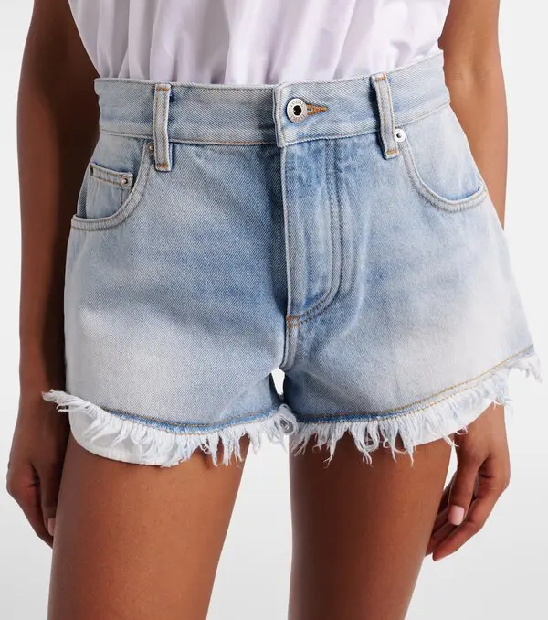 Loewe Paula's Ibiza Anagram Denim Shorts - Blue