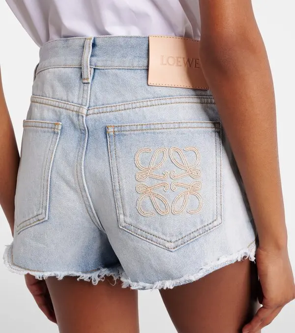 Loewe Paula's Ibiza Anagram Denim Shorts - Blue
