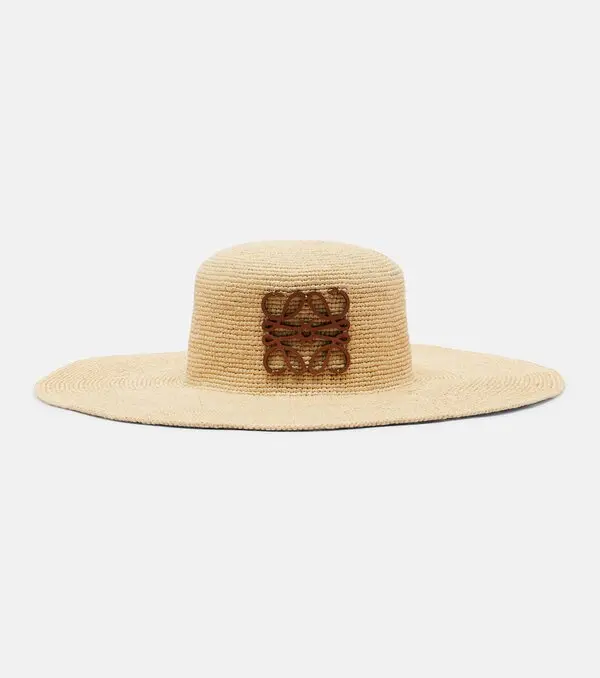 Loewe Anagram Raffia Sun Hat - Beige