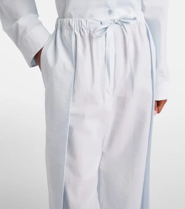 Loewe Paula's Ibiza Cotton-blend Poplin Wide-leg Pants