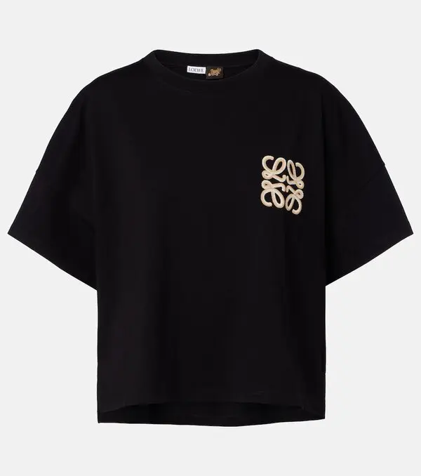 Loewe Paula's Ibiza Anagram Cotton T-shirt - Black