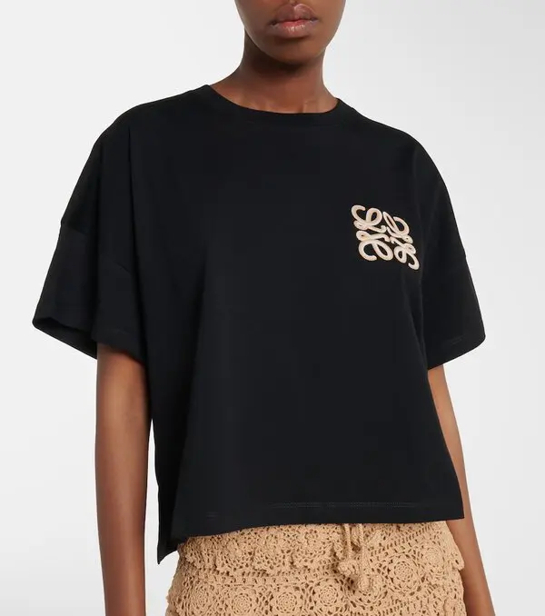 Loewe Paula's Ibiza Anagram Cotton T-shirt - Black