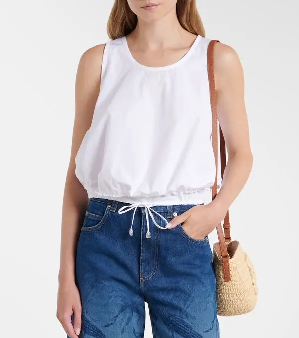 Loewe Cotton Poplin Crop Top