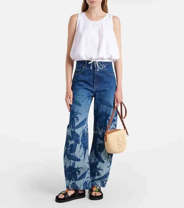Loewe Cotton Poplin Crop Top
