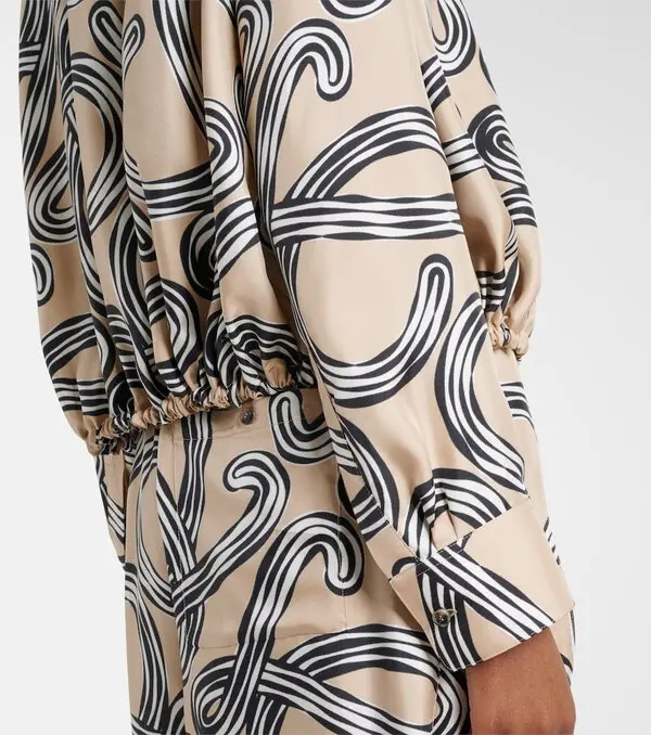 Loewe Paula's Ibiza Anagram Silk Shirt - Beige