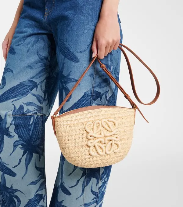 Loewe Paula's Ibiza Eclipse Raffia Crossbody Bag - Beige