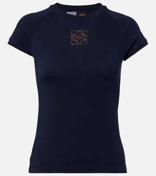 Loewe Anagram Cotton T-shirt - Blue