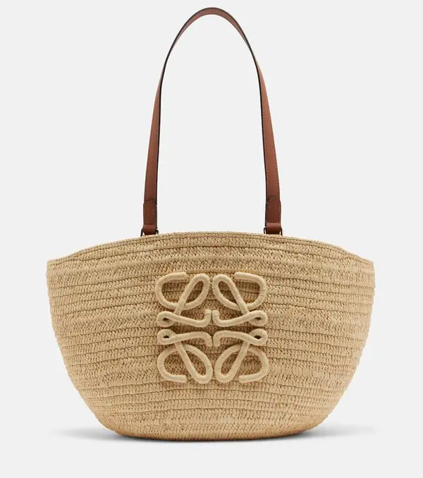 Loewe Paula's Ibiza Eclipse Medium Raffia Basket Bag - Beige