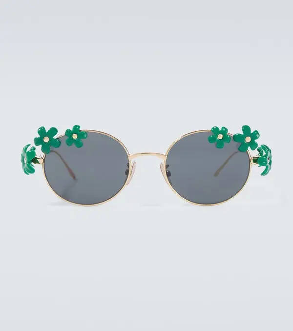 Loewe Paula's Ibiza Round Frame Sunglasses - Gold