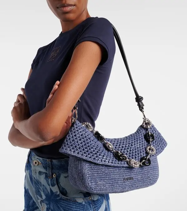 Loewe Paula's Ibiza Ola Medium Shoulder Bag - Blue