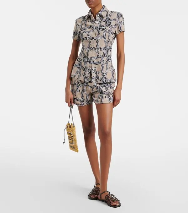 Loewe Paula's Ibiza Anagram Cotton-blend Shorts