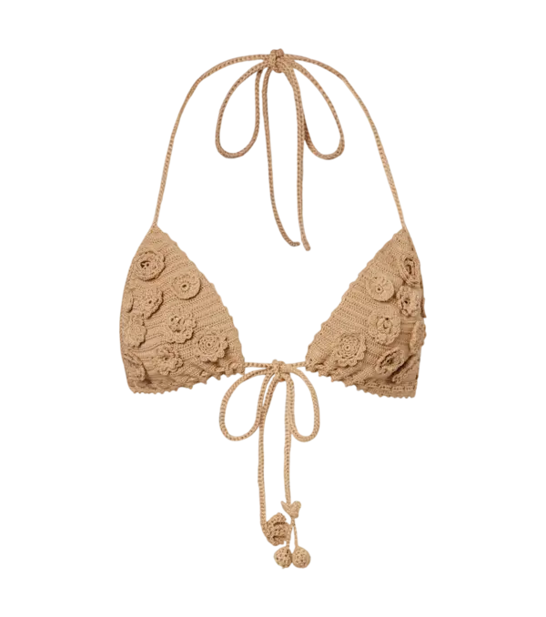 Loewe Paula's Ibiza Crochet Bra Top - Beige