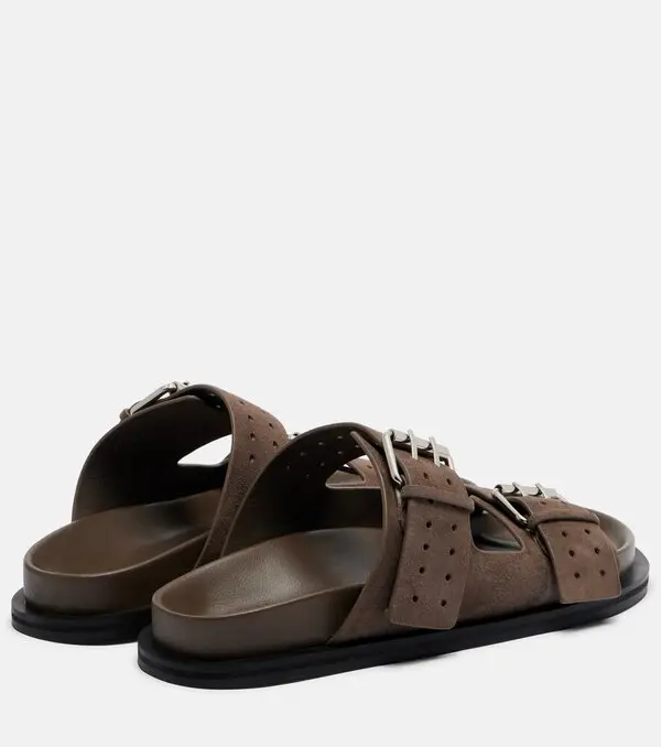 A.emery Leon Suede Slides - Brown