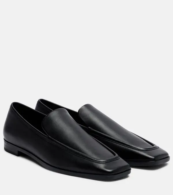 A.emery Lane Leather Loafers - Black