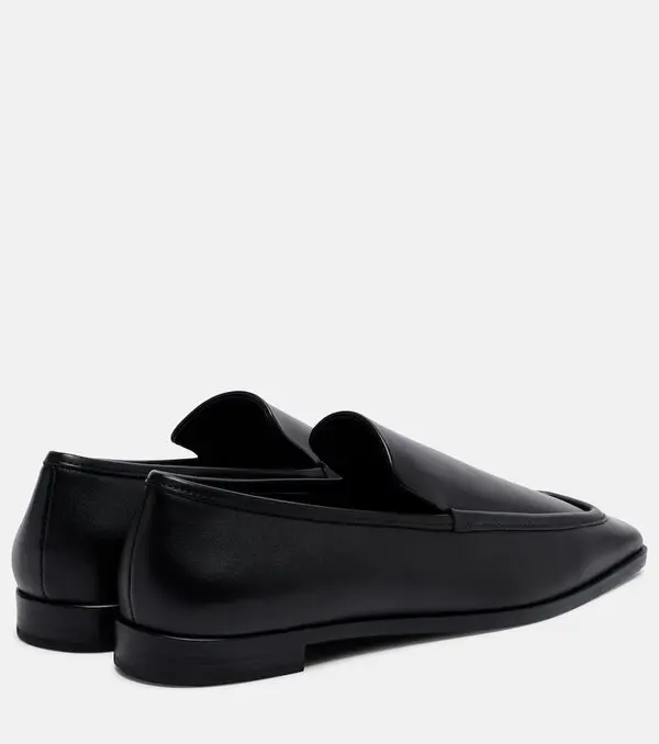 A.emery Lane Leather Loafers - Black