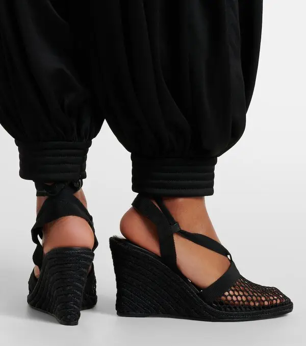 CHRISTIAN LOUBOUTIN Toleda Espadrille Wedges - Black