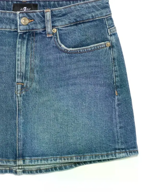 7 For All Mankind Milly Pocket Denim Mini Skirt