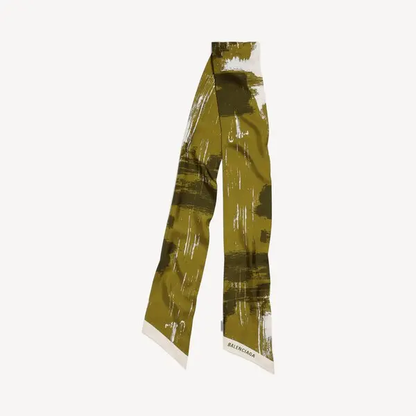 Balenciaga Paintbrush Twilly Scarf - Beige