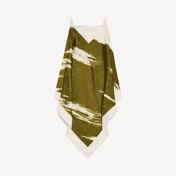 Balenciaga Brush Scratch Scarf Top - Green