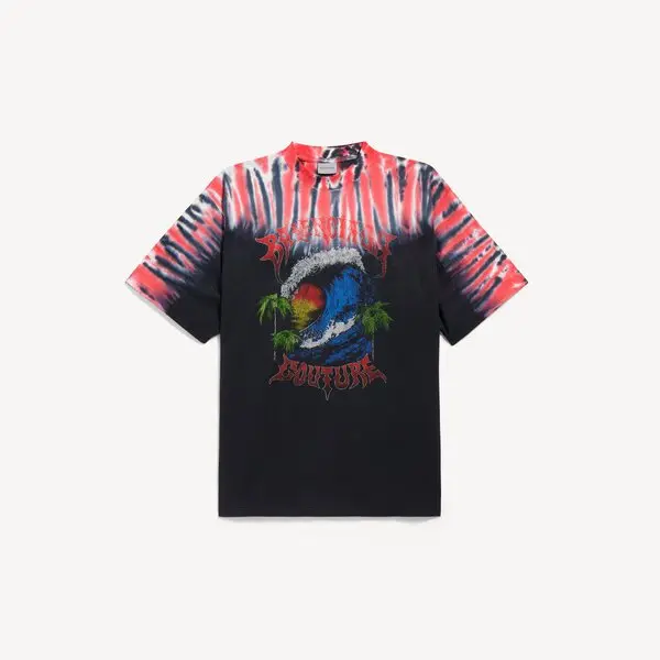 Balenciaga Extreme Tie Dye Medium Fit T-shirt - Black