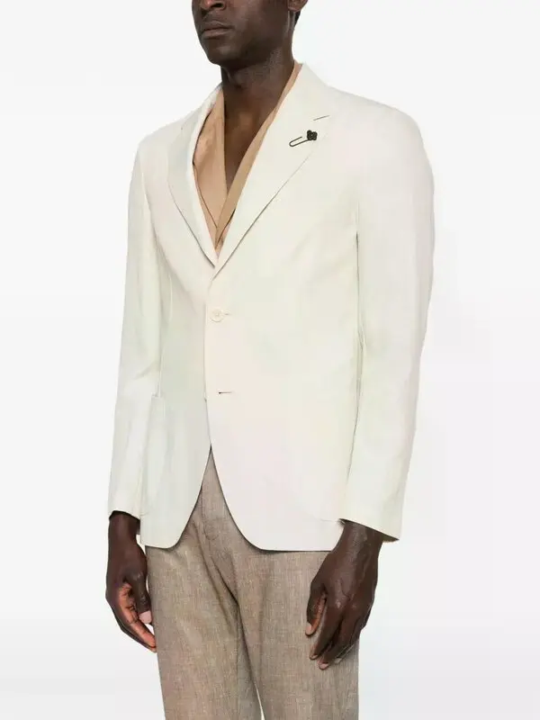 LARDINI Patch-pocket Blazer - Neutrals