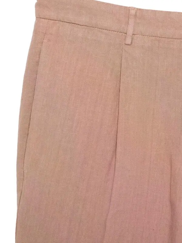 DELL'OGLIO Linen Shorts - Neutrals