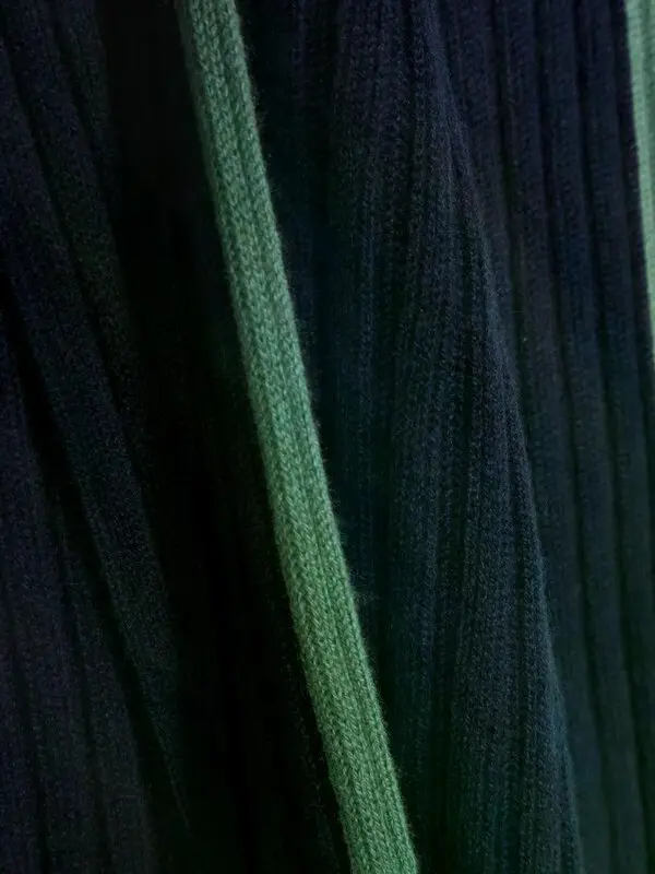DELL'OGLIO Cashmere Ribbed Knit Scarf