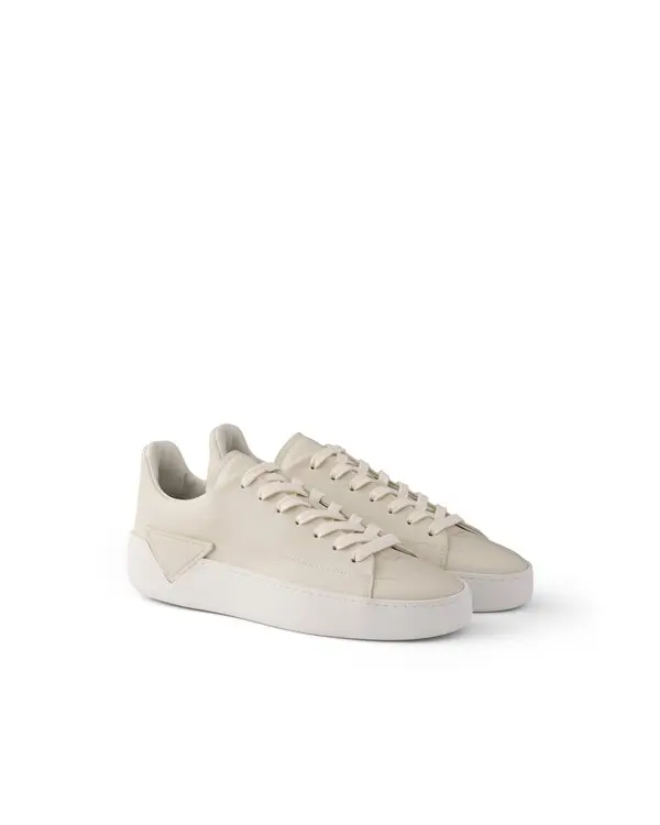 Prada Court Leather Sneakers - Neutral