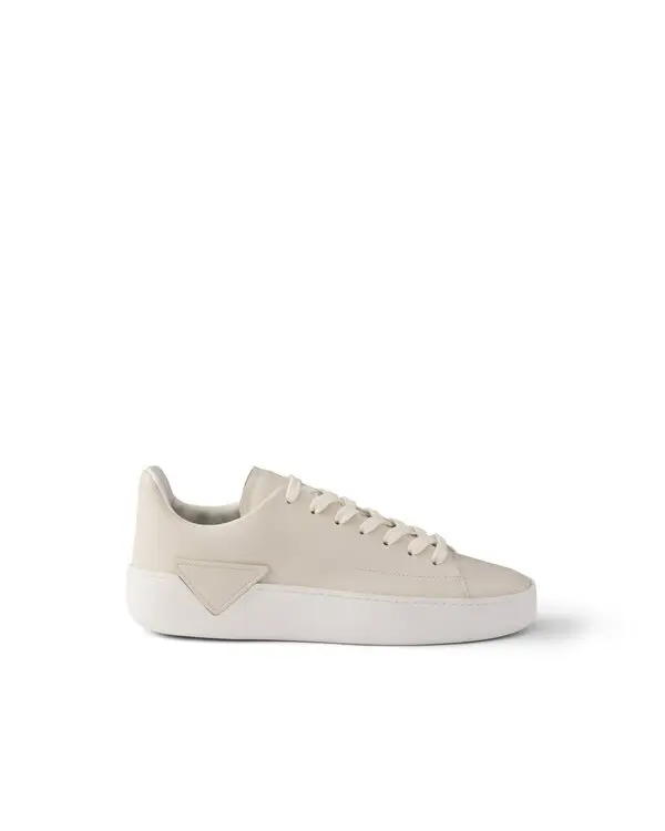 Prada Court Leather Sneakers - Neutral