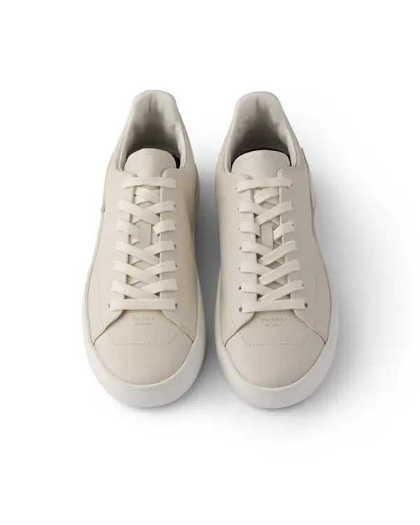 Prada Court Leather Sneakers - Neutral