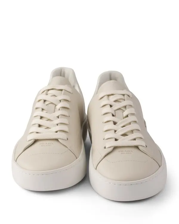Prada Court Leather Sneakers - Neutral