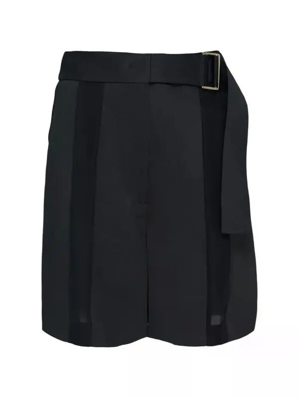 CLUB21 COLLECTION Sloane Belted Crepe Shorts
