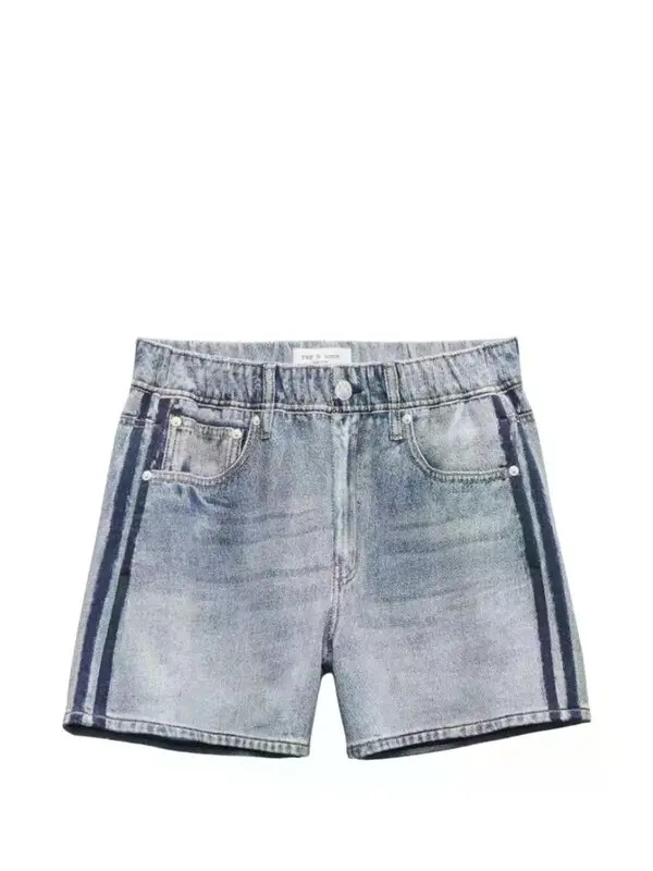 Rag & Bone Miramar Side-stripe Denim Shorts