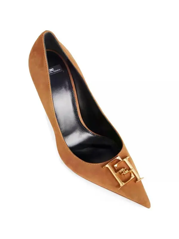 Elisabetta Franchi Logo-detail Suede Pumps