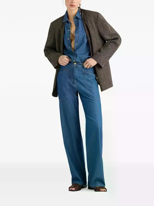 Momoni Macao Patch-pocket Wide-leg Trousers