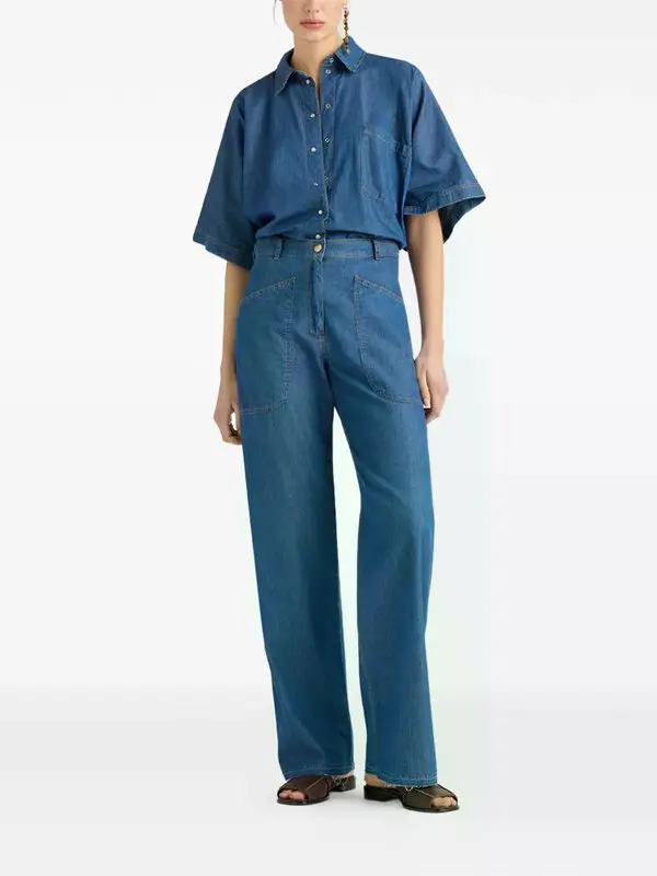 Momoni Macao Patch-pocket Wide-leg Trousers