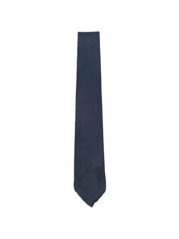 DELL'OGLIO Martin Textured-finish Tie - Blue