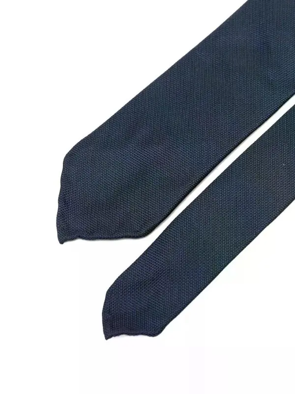 DELL'OGLIO Martin Textured Finish Neck Tie - Blue