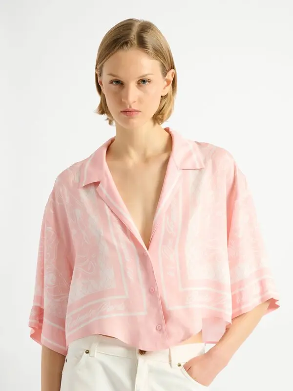Balmain Printed Foulard Twill Pyjama Shirt