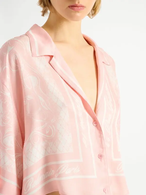 Balmain Printed Foulard Twill Pyjama Shirt