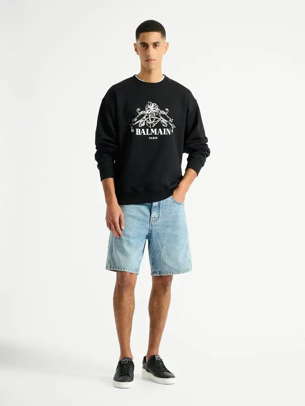 Balmain Printed Vine Sweatshirt - Black