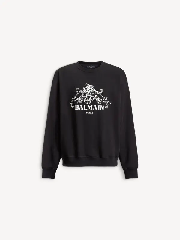 Balmain Printed Vine Sweatshirt - Black