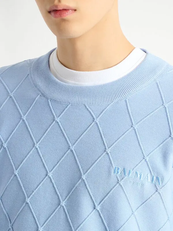 Balmain Vintage Knit Jumper - Blue